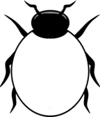 Ladybug outline 9 clipart - WikiClipArt
