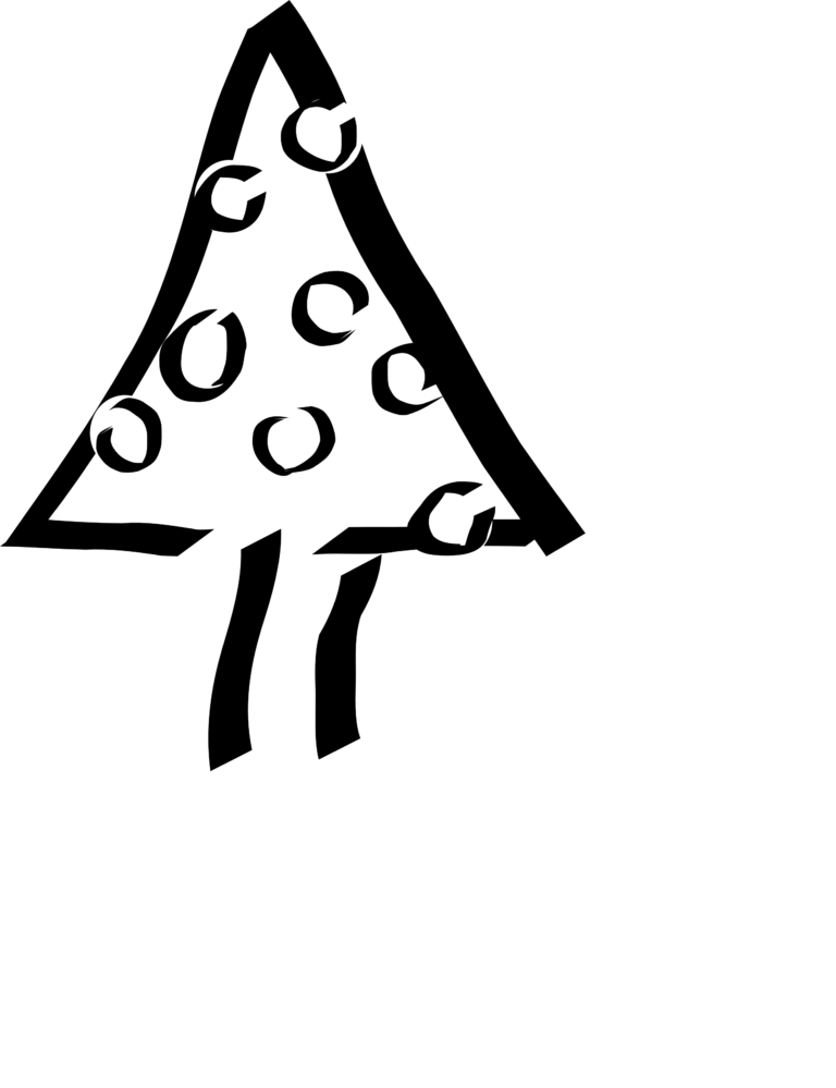 Christmas tree black and white tree clipart black and white clipart ...
