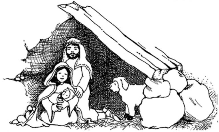 Nativity black and white nativity clipart clipartfest - WikiClipArt