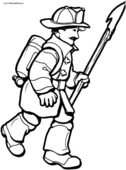 Firefighter black and white cartoon fire fighter free download clip art ...